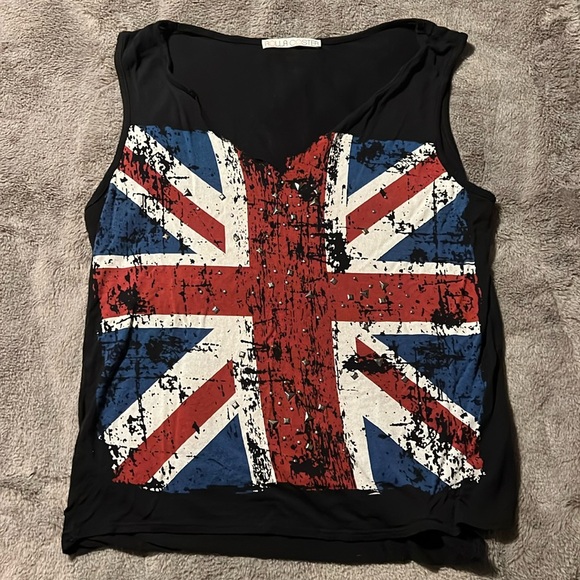 Rolla Coster | Tops | Y2k British Flag Tank Size Medium | Poshmark